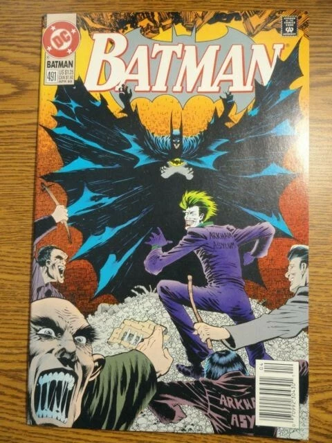 BATMAN #491 ZEITUNGSKIOSK Variante VF Joker Cover Arkham Bane 1st Druck ...