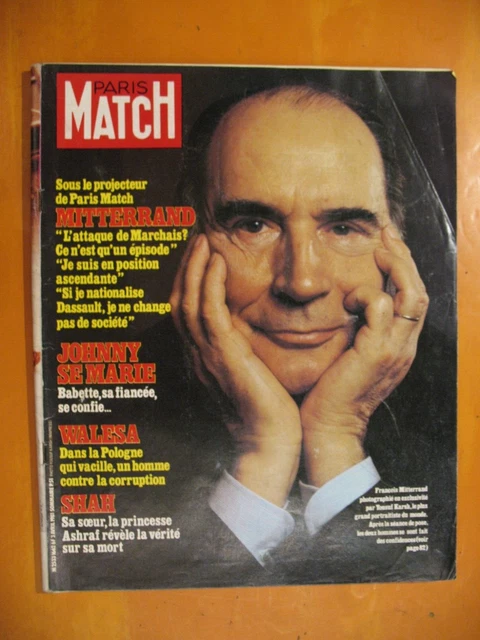 PARIS MATCH N° 1662 du 03/04/1981. Mitterrand. Johnny se marie. Walesa. Le Shah EUR 2,99 ...