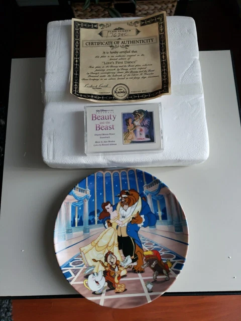 DISNEY BEAUTY AND the Beast Love's First Dance Limited Edition Plate ...