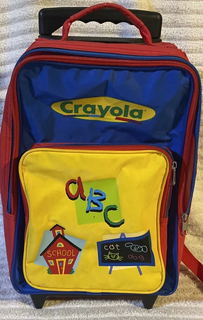 VINTAGE CRAYOLA CRAYONS Kid's Backpack Suitcase Kids Travel Backpack ...