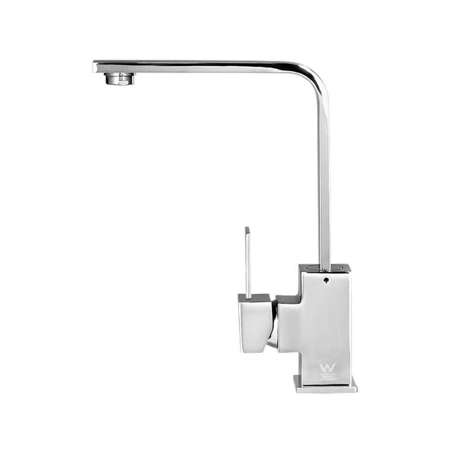 CEFITO KITCHEN MIXER Tap Square Gooseneck 360 Swivel WELS Chrome Silver ...