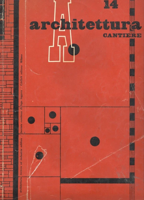 ARCHITETTURA CANTIERE 14 1957 Copertina Marcello Grisotti ARCHITECTURE ...