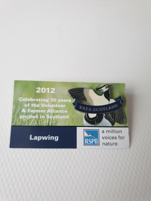 RSPB PIN BADGE V&FA Scotland Lapwing Special Edition GNAH £11.99 ...
