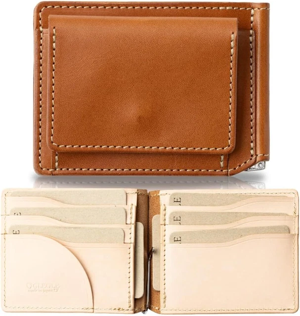 [GREOLE] TOCHIGI PELLE Fermasoldi con Piccolo Portamonete Made IN ...