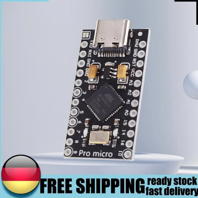 SCHEDA MICRO ATMEGA32U4 Micro USB/Type-C Pro con intestazione pin 2 ...