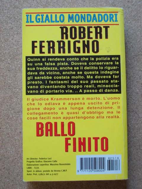 LIBRO ROMANZO BALLO FINITO Robert Ferrigno 1997 IL GIALLO MONDADORI ...