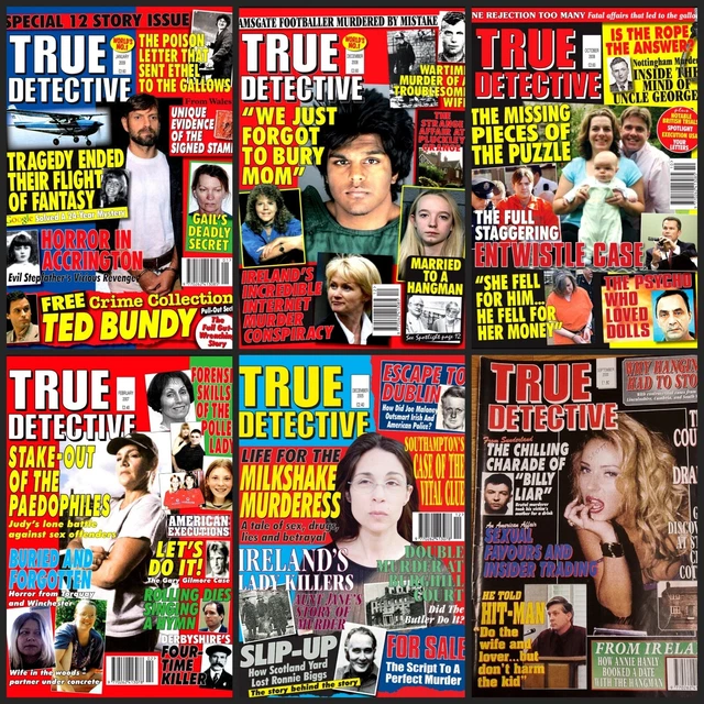 6 REAL TRUE DETECTIVE CRIME MAGAZINES 2000s TRUE CRIME BUNDLE £20.00 ...