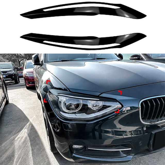 POUR BMW F20 F21 Pre LCI 2011-14 Avant Phare Paupières Carbone Style Les Sourcil EUR 35,33 ...