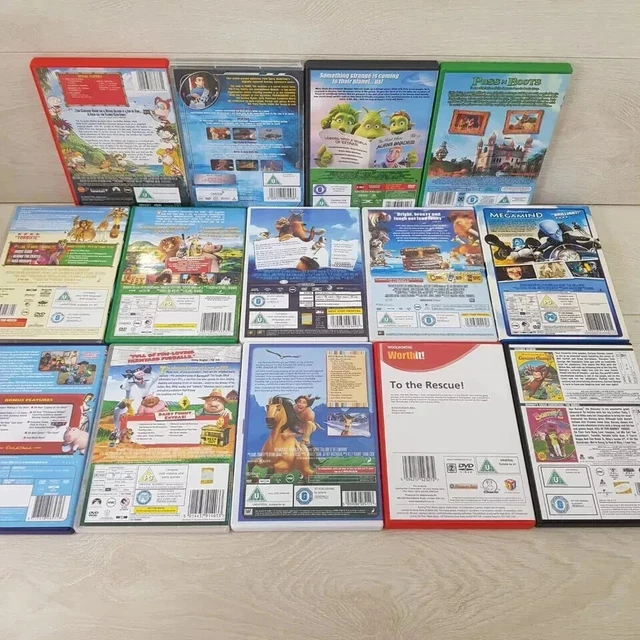 BUNDLE OF 15 DVDs Children Kids Cartoon Disney Pixar Dreamworks and ...