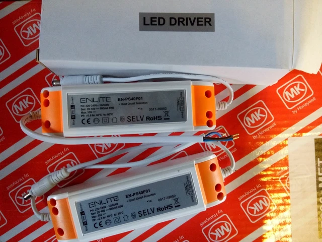 ENLITE LED DRIVER FLICKER FREE 40w 980mA 28-40volts IDEAL FOR 60X60cm ...