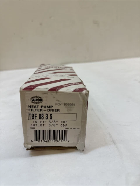 EMERSON VALCON TBF 083S 3/8" ODF Bi-Flow Liquid Line Filter Drier, 8 ...