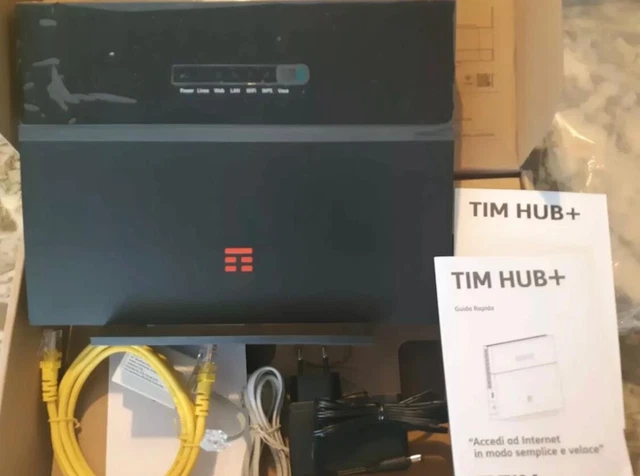 MODEM ROUTER TIM HUB+ PLUS Fibra Adsl WiFi 6 fino a 1000 Mega FTTH ...