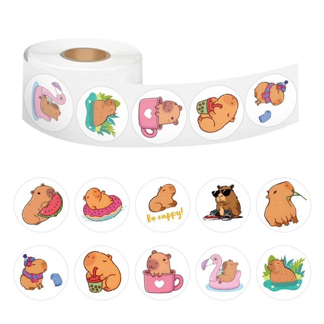 FUNNY CREATIVE CAPIBARA Stickers Capybara Cartoon Capibara Stickers ...