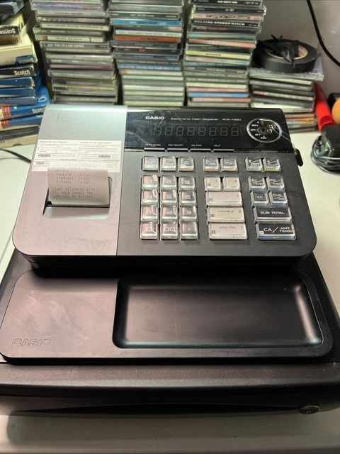 CASIO PCR-T280 CASH Register Thermal Print TESTED With Program No ...