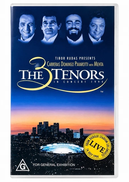 THE 3 TENORS In Concert 1994 Carreras Domingo Pavarotti Mehta Live VHS ...