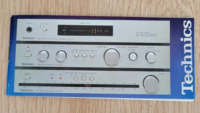 VINTAGE TECHNICS STEREO Product Catalog Brochure (Early 1980s) 79 Pages ...