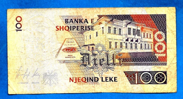 ALBANIA P62 100 Leké THEOPHAN NOLI & VATRA LOGO Sign Fullani/Collaku 1996 VF+ £0.99 - PicClick UK