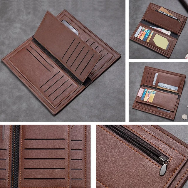 MEN'S BUSINESS LEATHER Wallet ID Card Driver License. D4Q8 Y7T4 £4.55 ...