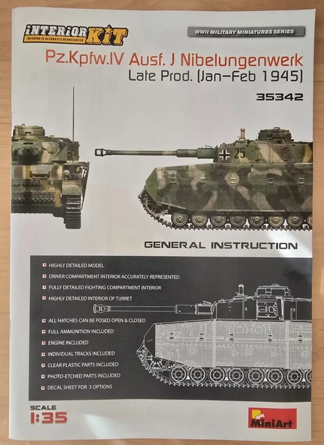MINIART 35342 - Pz.Kpfw. IV Ausf. J Late Prod. - Full Interior - 1/35 ...