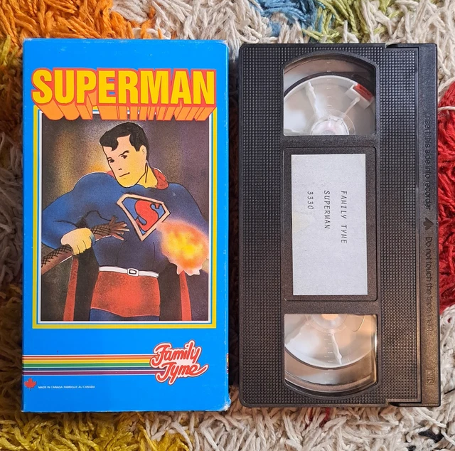 SUPERMAN VHS FAMILY Tyme 1988 Canada Cartoon Animated Canadian $19.95 ...