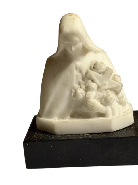 STATUE SAINTE THÉRÈSE de Lisieux – Statuette ancienne en marbrine ...