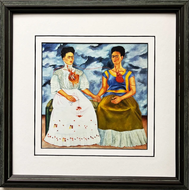 FRIDA KAHLO &THE Two Fridas" (Small) NEW CUSTOM FRAMED Mexican Painter ...