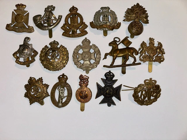 WW1 & WW2 British Military Army Cap Badges Lot Of 15 1/6 £52.72 ...