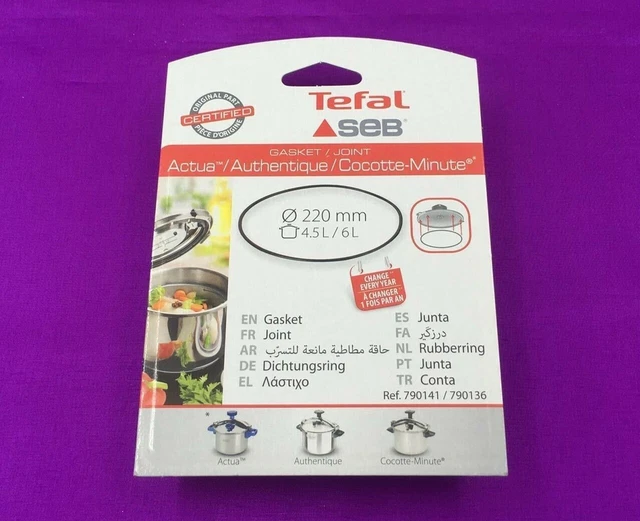 TEFAL SEB 220 mm 4.5 L / 6 Litre Pressure Cooker Seal Gasket 790141 / ...