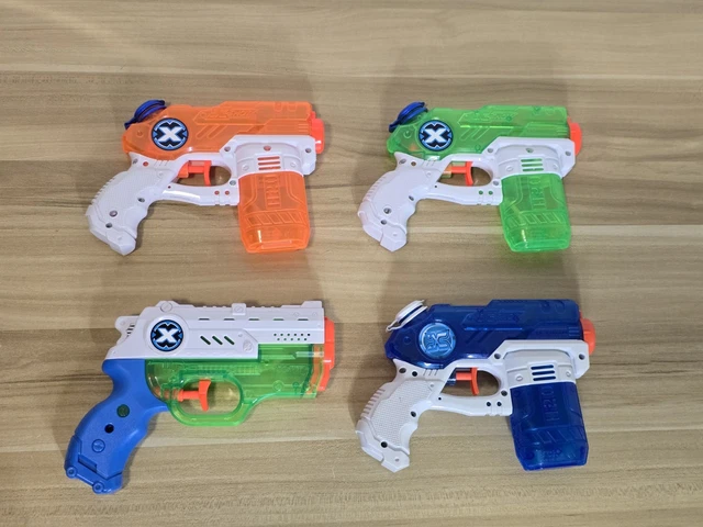 ZURU X-SHOT STEALTH Soaker Water Pistol Blaster Gun X3 + Nano Fast Fill ...