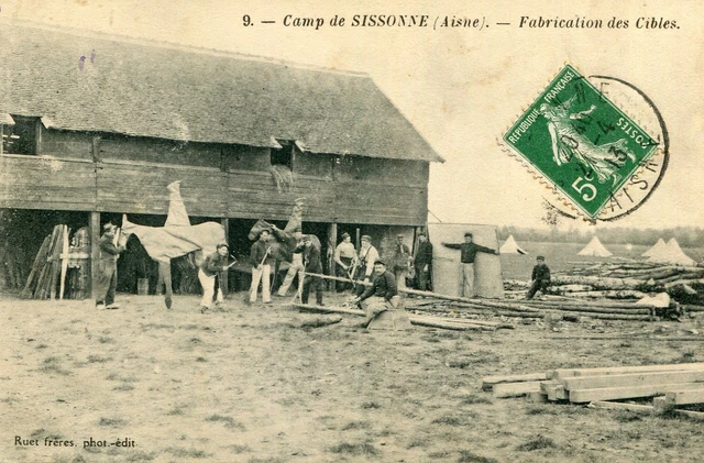 CARTE CAMP DE SISSONNE Fabrication de Cibles Soldats EUR 5,00 - PicClick FR