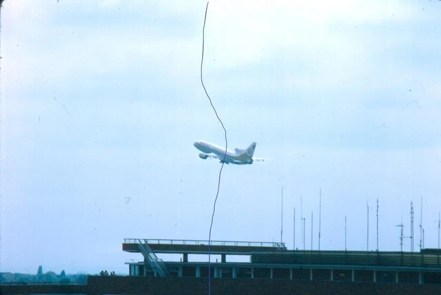 ORIGINAL CIVIL AIRCRAFT Plane Colour Slide B.w.i.a Tristar Leaving ...