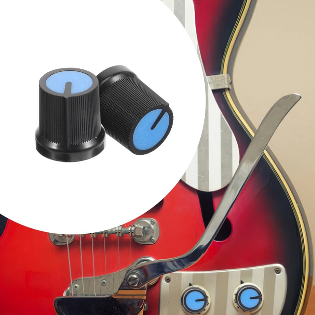 100X GUITAR POTENTIOMETER Caps 6mm Replacement Knobs for Volume & Tone ...