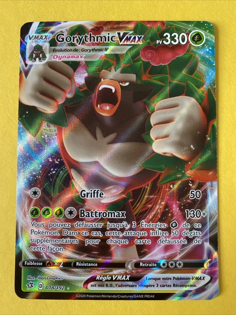 CARTE POKÉMON GORYTHMIC Vmax - Clash Des Rebelles 018/192 - FR Neuve ...