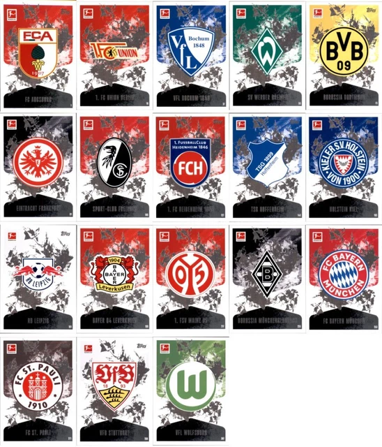TOPPS MATCH ATTAX Bundesliga - 2024/25 - Alle 18 Club Karten EUR 31,49 ...
