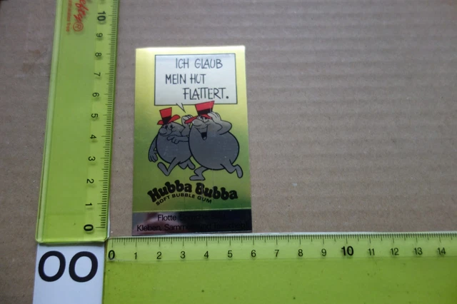ALTER AUFKLEBER COMIC Cool Sammelsticker HUBBA BUBBA Spruch ...mein Hut ...