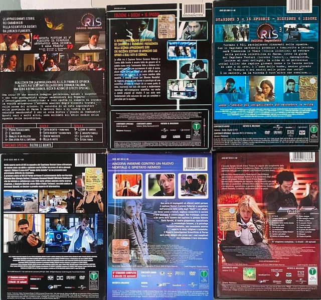 RIS DELITTI IMPERFETTI SET 6 BOX DVD Serie TV Completa + RIS ROMA ...