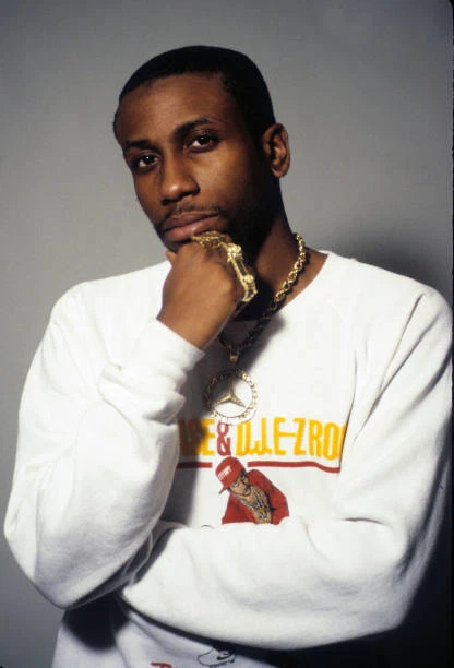 RAPPER ROB BASE appears in a portrait with his likeness on a swea - Old ...