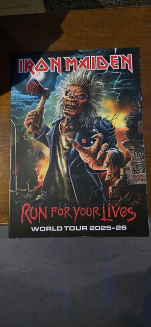 IRON MAIDEN - Run For Your Lives 2025 World Tour Official Poster Programme £47.48 - PicClick UK