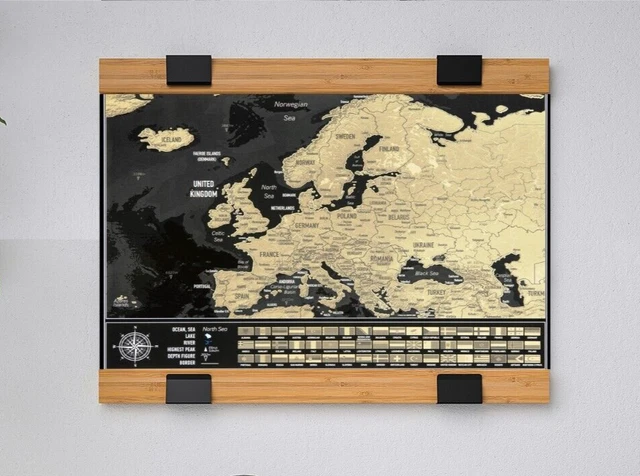 SCRATCH OFF MAP of Europe with holders - Map with Country Flags and ...