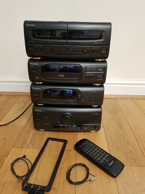 TECHNICS MASH HIFI System Amp Se-Ch505A Tuner St-Ch505 Cd Sl-Ch505 Tape ...