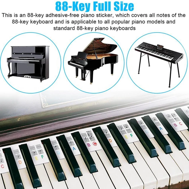 88-KEY 61-KEY PIANO keyboard sticker-free hand roll detachable GXxpa ...