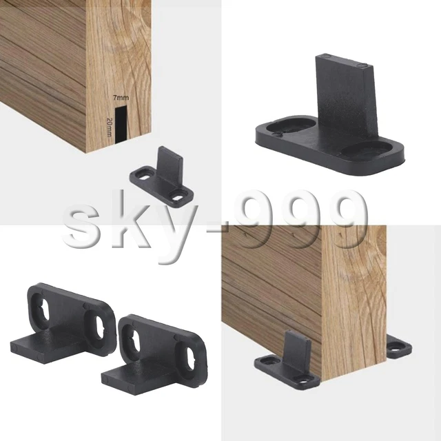 FLUSH BOTTOM FLOOR Guide for Sliding Barn Door Left and Right w/ Screw ...