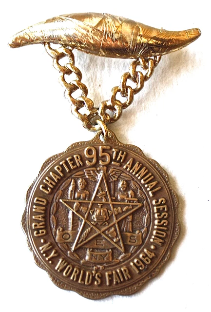 1964 NEW YORK World's Fair Grand Chapter Medal 95th Annual Session $19. ...