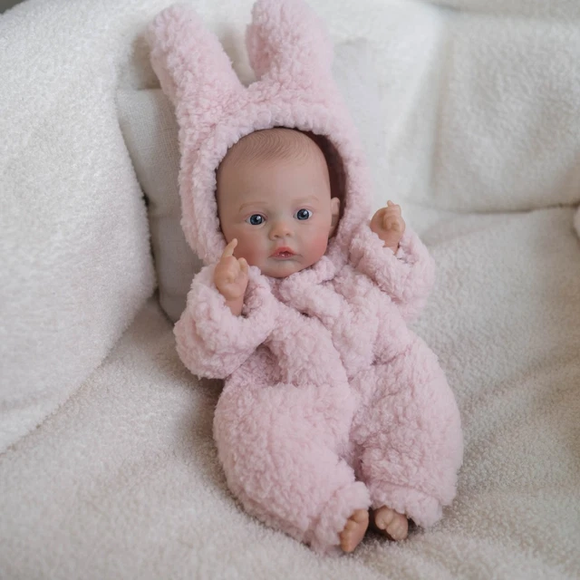 WEAR RABBIT CLOTHES Silicone Meadow Doll 12inch Figure With Realistic ...
