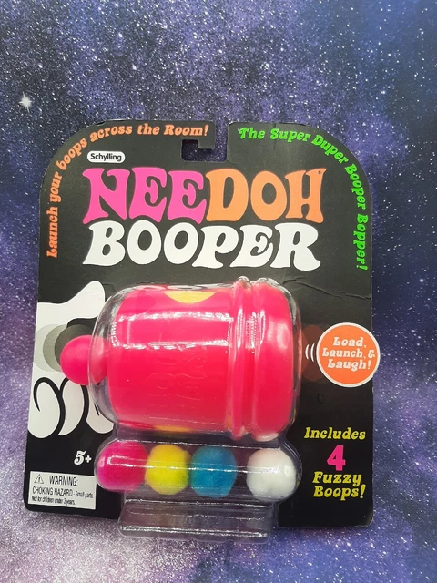 SCHYLLING NEEDOH BOOPER - Squeezy Launcher Flying Toy with 4 Fuzzy Boop ...