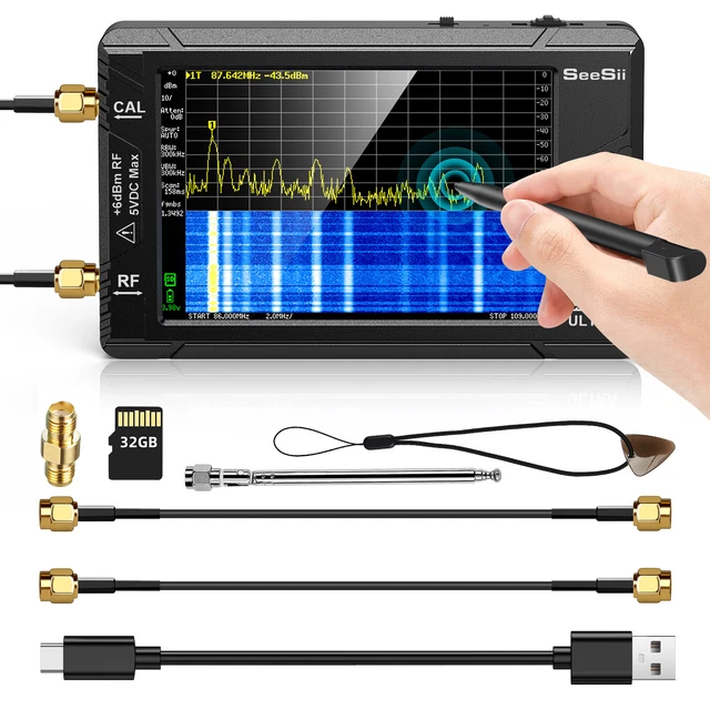 TINYSA ULTRA SPECTRUM Analyzer 100kHz-5.3GHz Frequency Analyzer Signal ...
