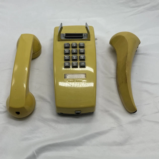 VINTAGE YELLOW WESTERN Electric Bell System Push Button Wall Mount ...