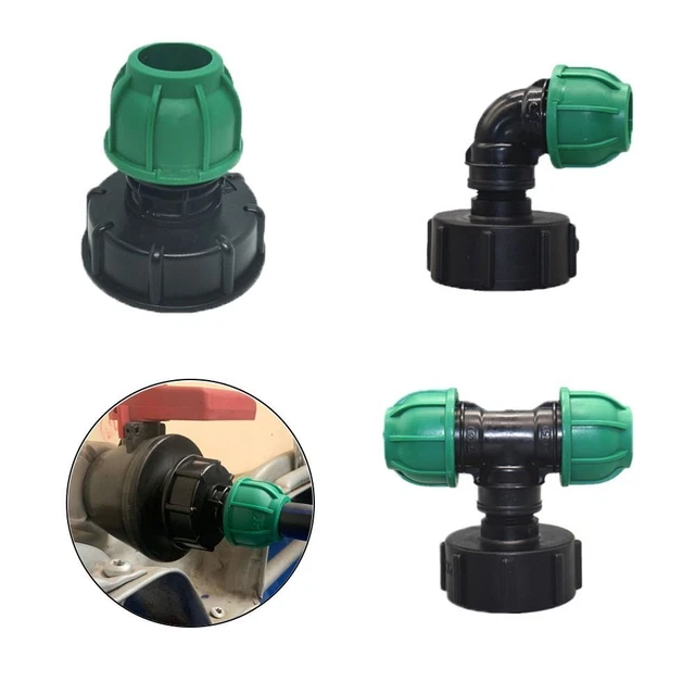 STRAIGHT IBC TANK Adapters Fitting Elbow Hose Connector Storage Tanks ...