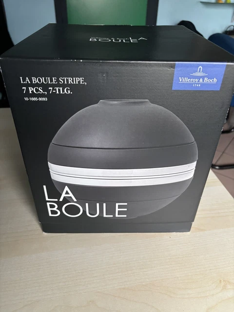 VILLEROY & BOCH Iconic La Boule Black and White 7 Pz Stoviglie EUR 175,00 - PicClick IT