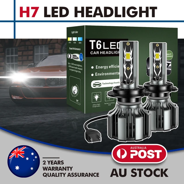 H7 1800W 3000000LM LED Headlight Conversion Globes Bulb Beam Kit ...